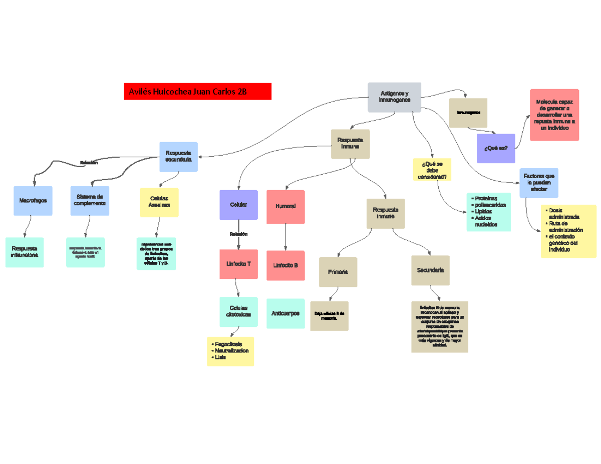 Mapa - Ayudar a investigar mas sobre el tema - Antigenos y inmunogenos Respuesta secundaria ...