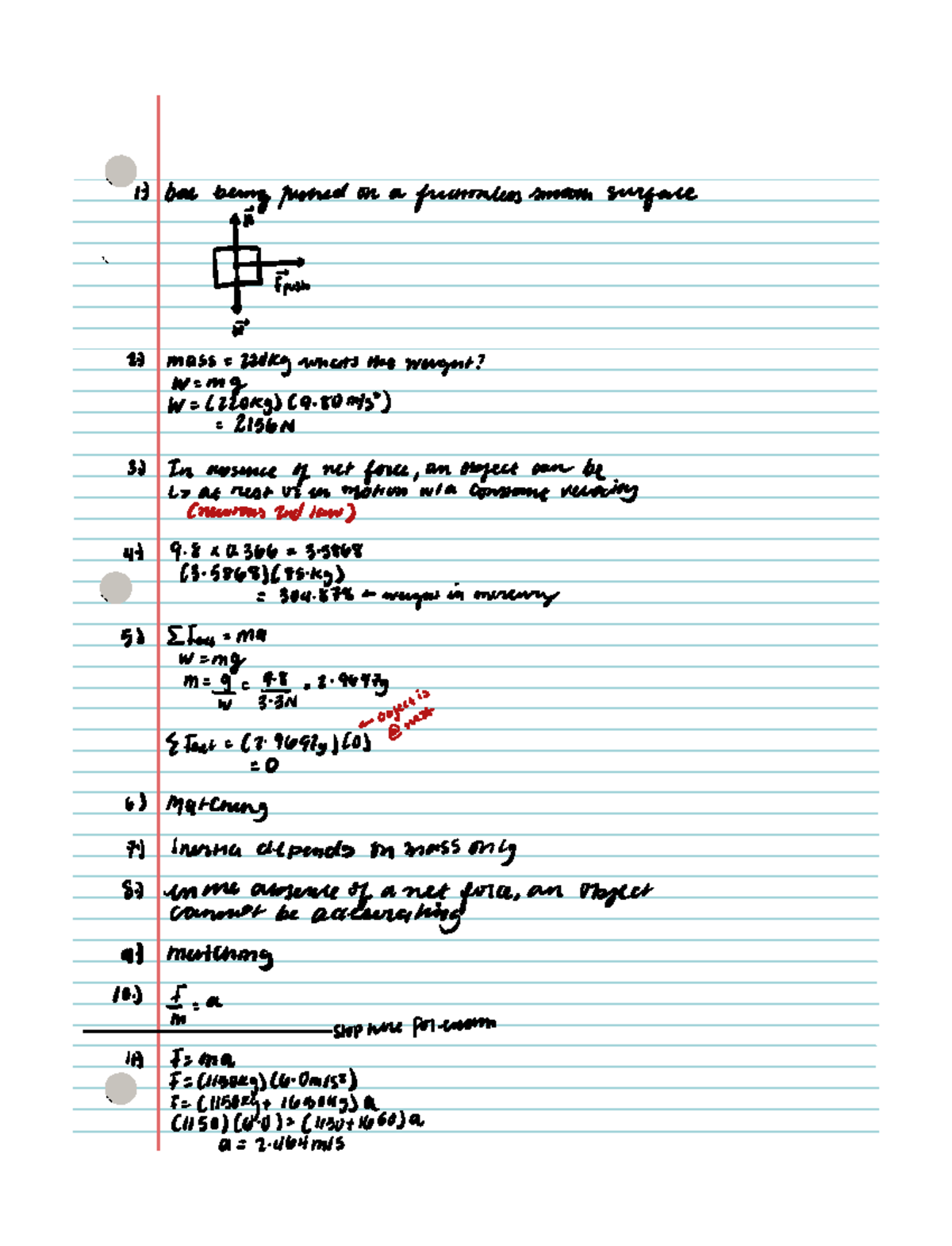 Physics chapter 4 homework - It Don ####### beingpushed on a ...