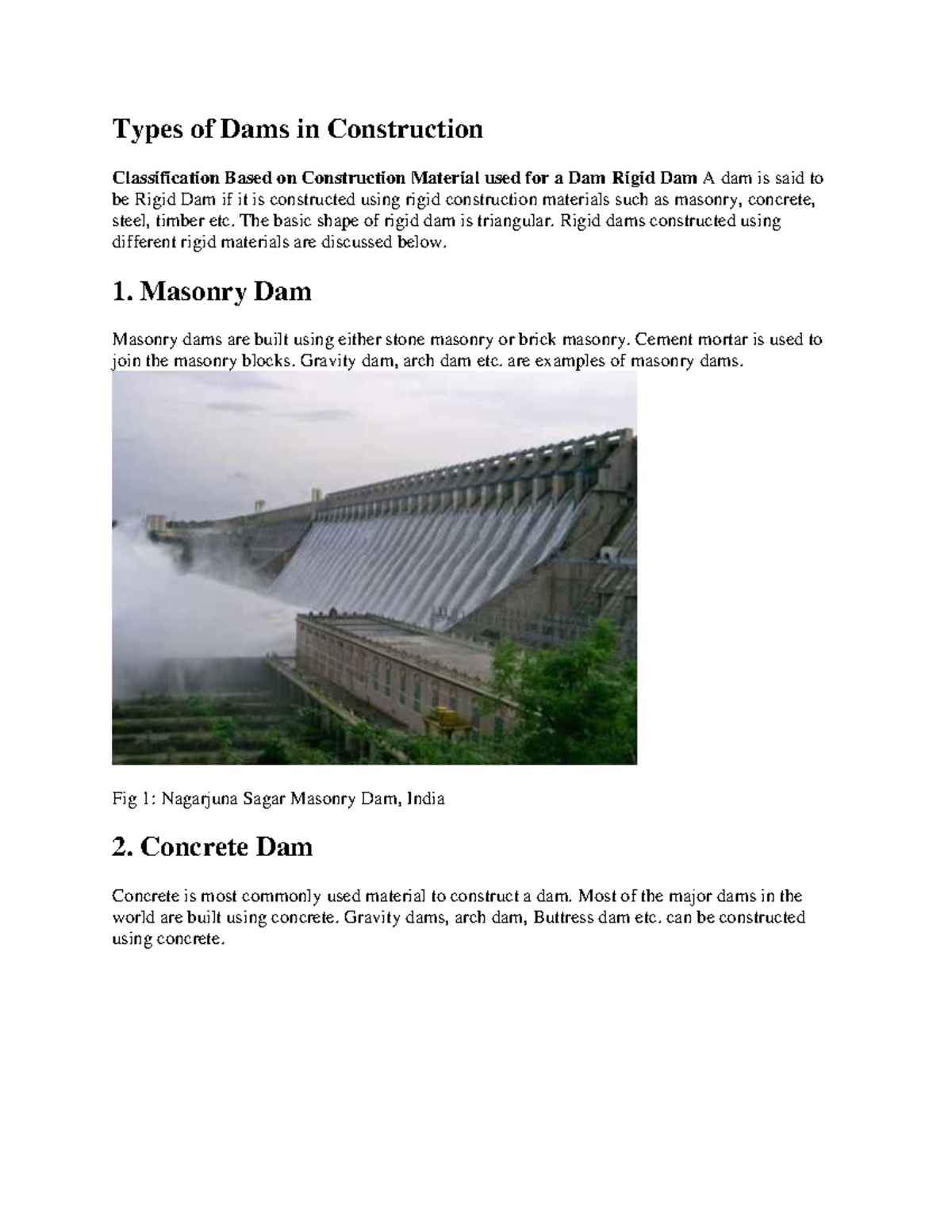Types of Dams in Construction - Types of Dams in Construction ...