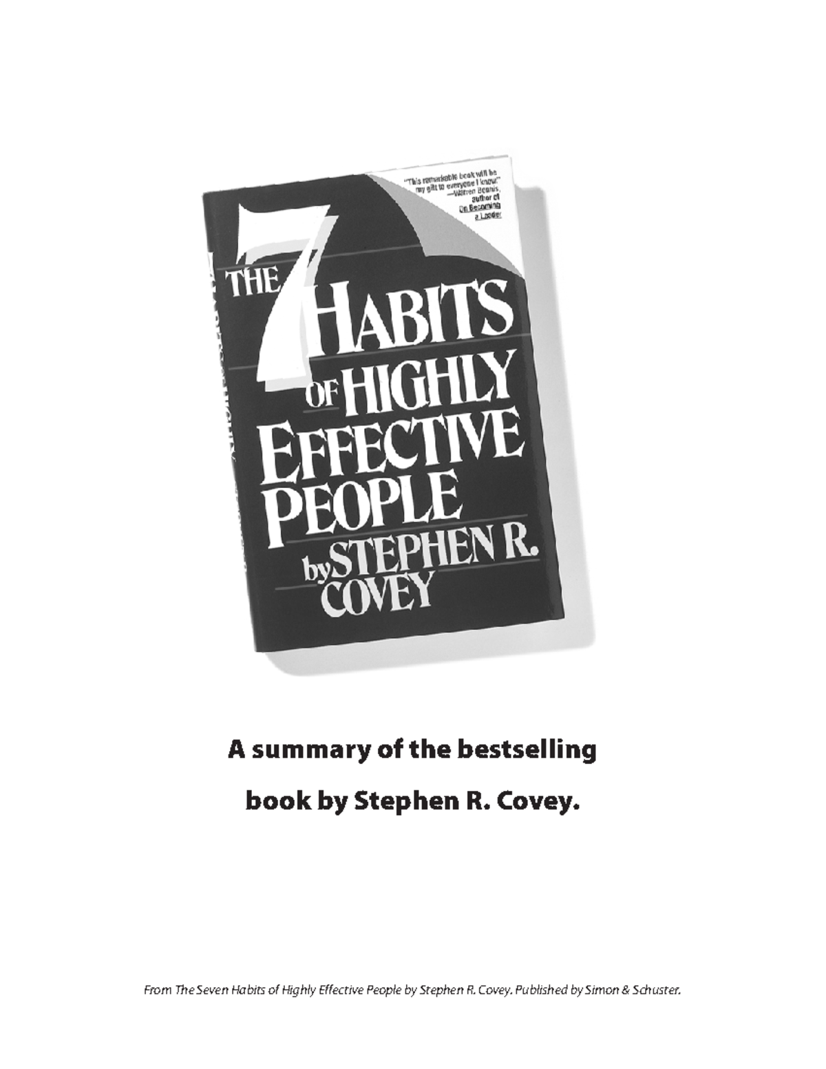 7 habits of highly effective people summary - A summary of the ...