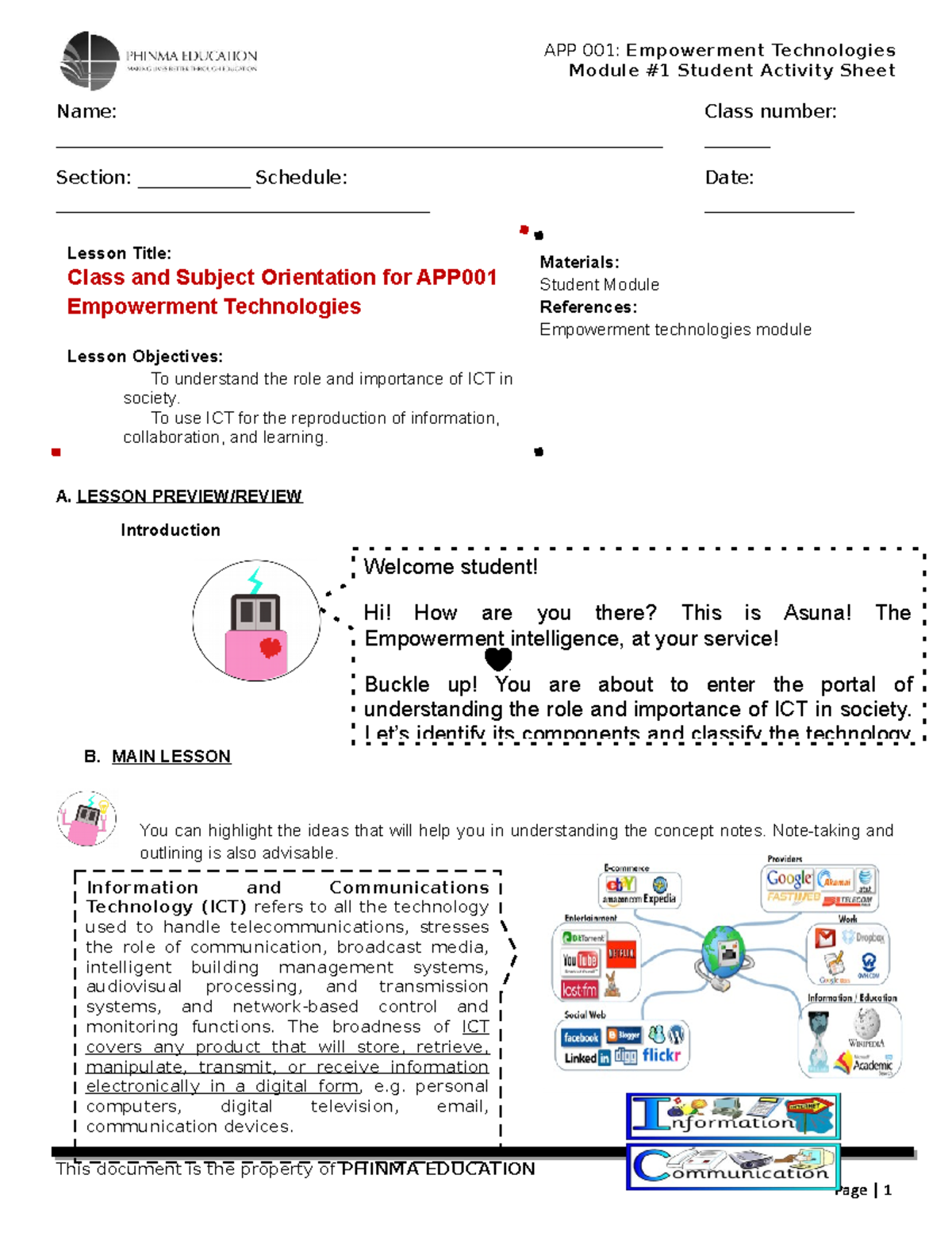 SG 1-APP01 - NEW Format Edited - Module #1 Student Activity Sheet Name ...