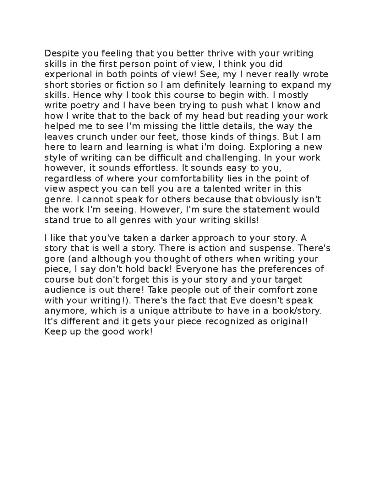 POV Peer Reply to Post - This is an example of a peer response you can ...