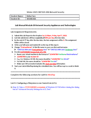 Lab-1 Worksheet - Lab 1 answer - CNET221 Network Security Winter 2022 Jhondensdy Bolire ...