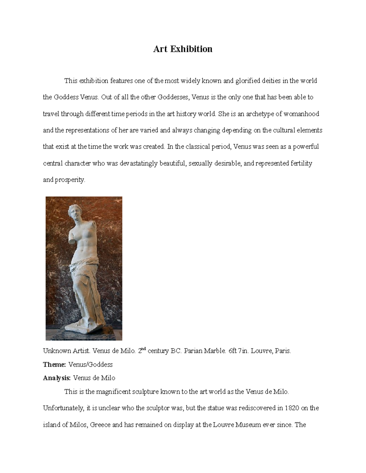 Art Exhibition - Art Exhibition This exhibition features one of the ...