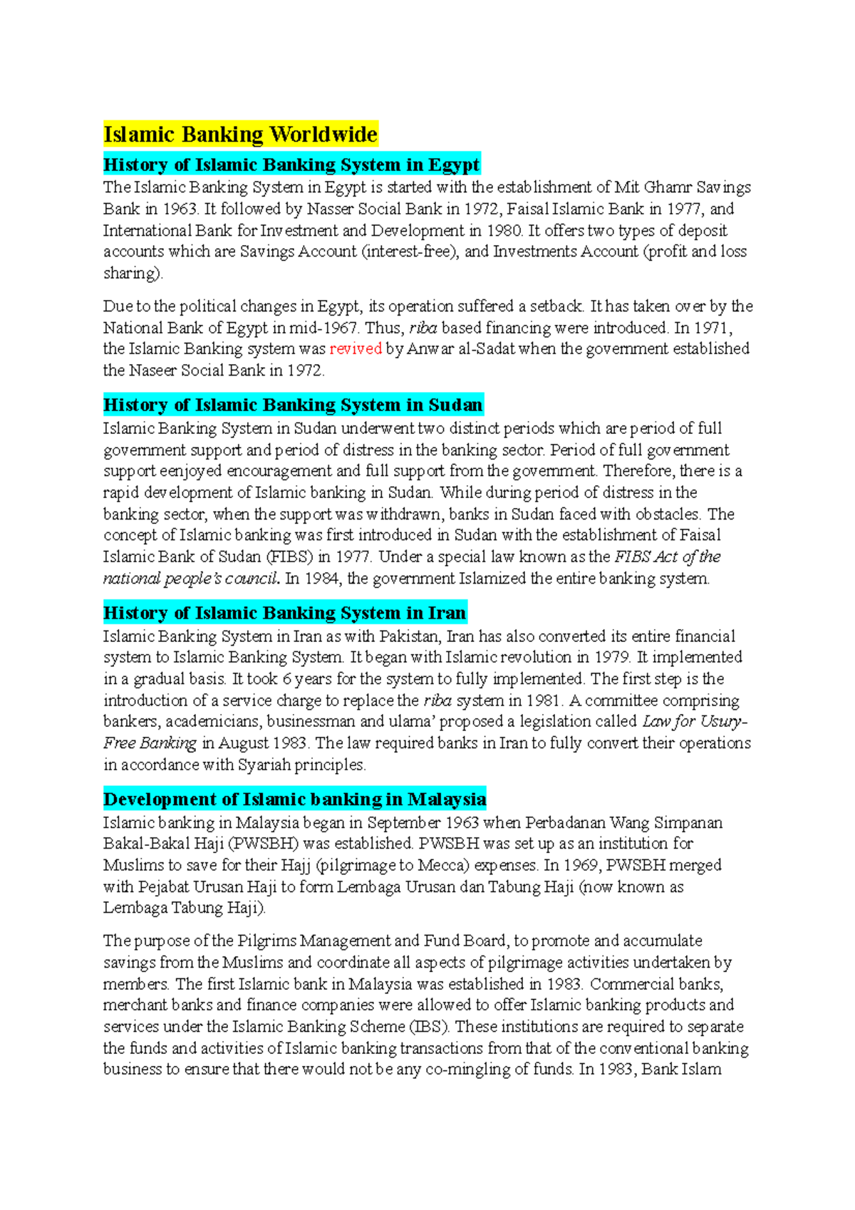 Chapter 1- Introduction to Islamic Banking and Finance Law (Islamic ...