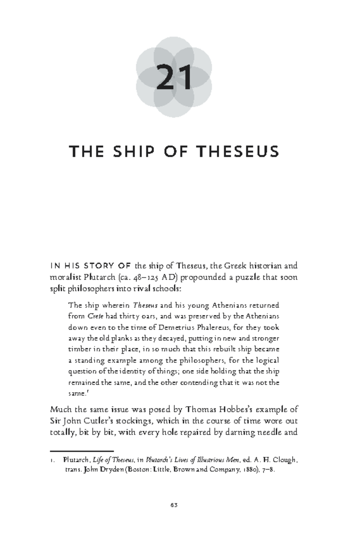 THE SHIP OF Theseus Pages from A Journey through Philosophy in 101 ...