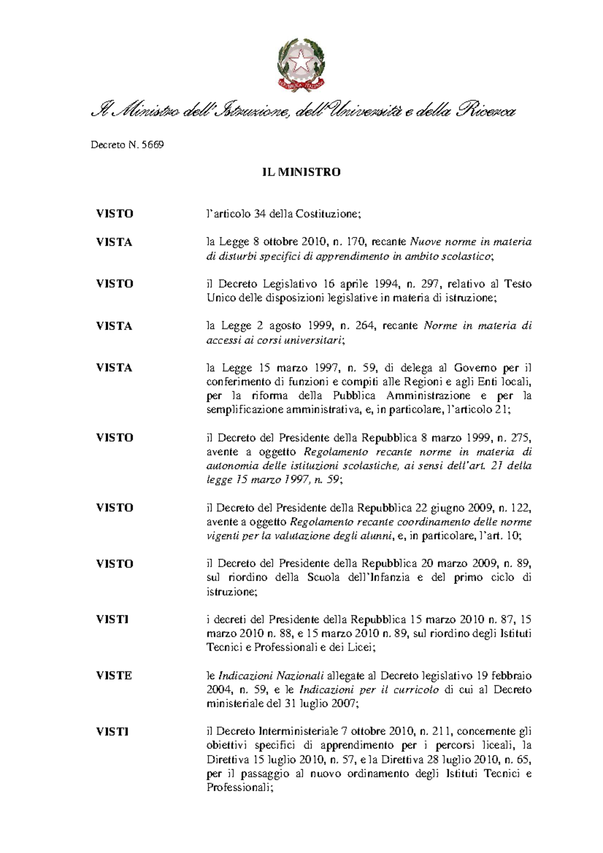 Linee guida allegate al Decreto Ministeriale 12.07 - - Studocu