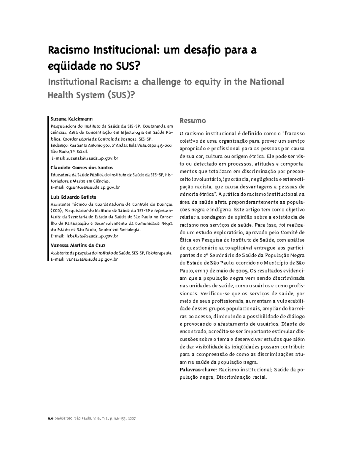 Racismo e Sa-de 6 - coleyiva e intemediaria dfdsfdsf dsfdsfdsf ...