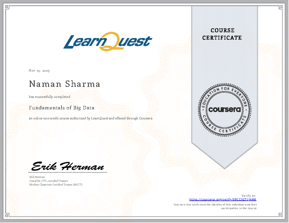 Fundamentals of Big data 22BDA70058 - Computer science engneering - No ...