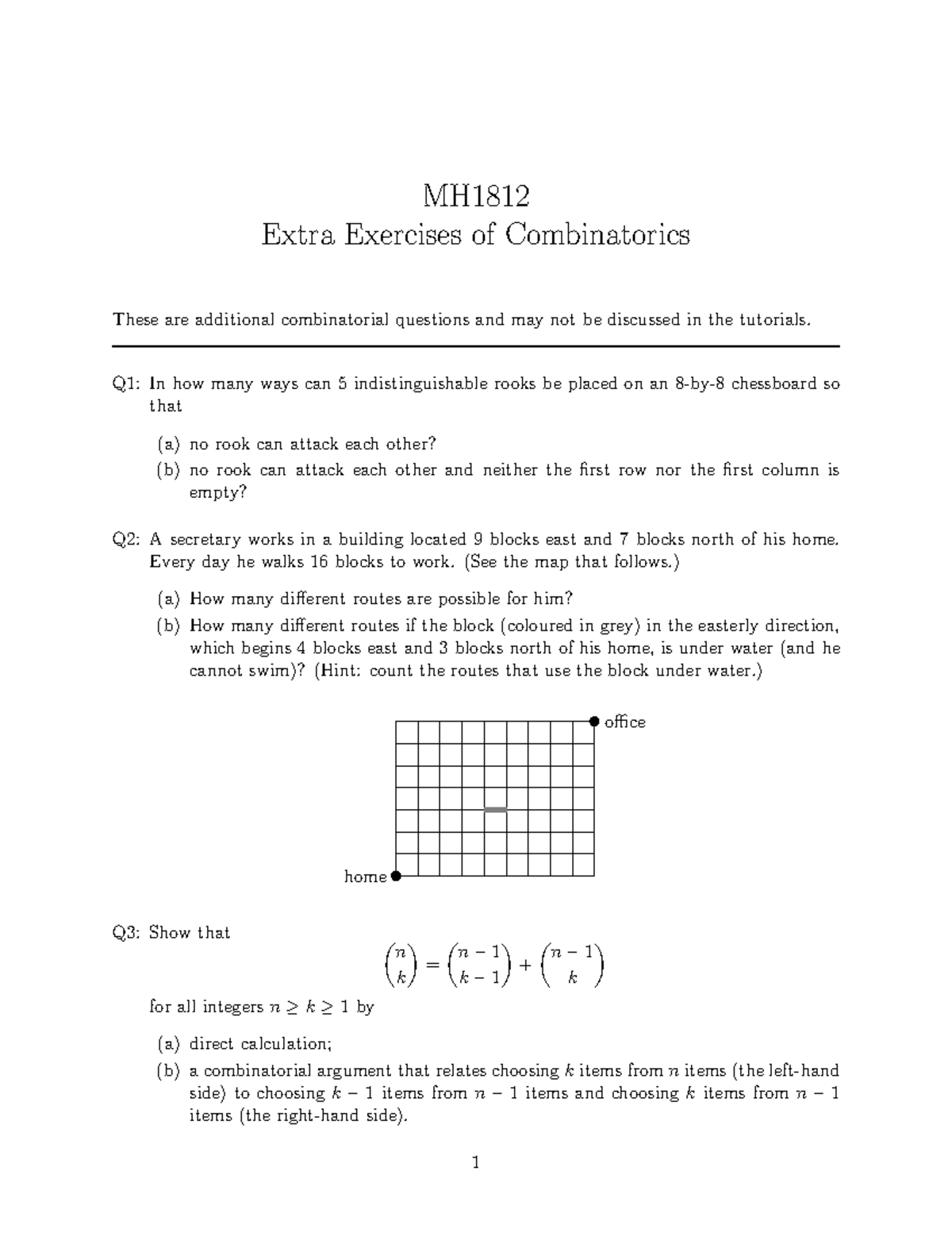 Combinatorics Exercises at Patrick Guinn blog
