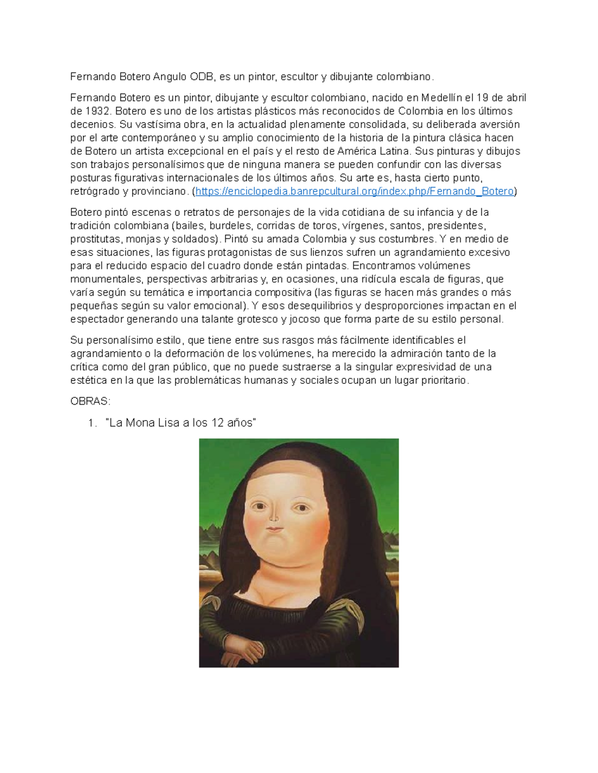 Fernando Botero Angulo ODB - Fernando Botero es un pintor, dibujante y ...