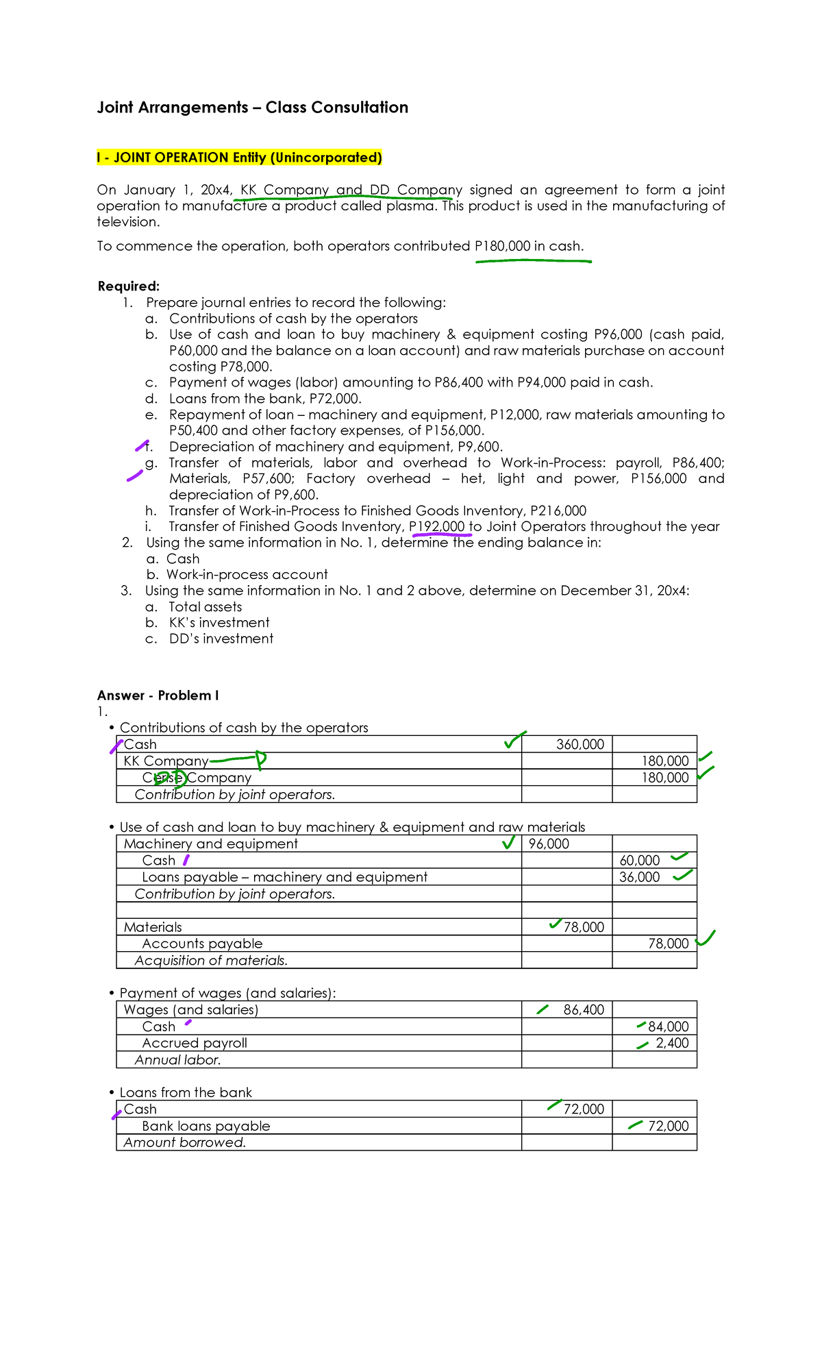Part 1 Output Joint Arrangements Class Consultation combined - Joint ...