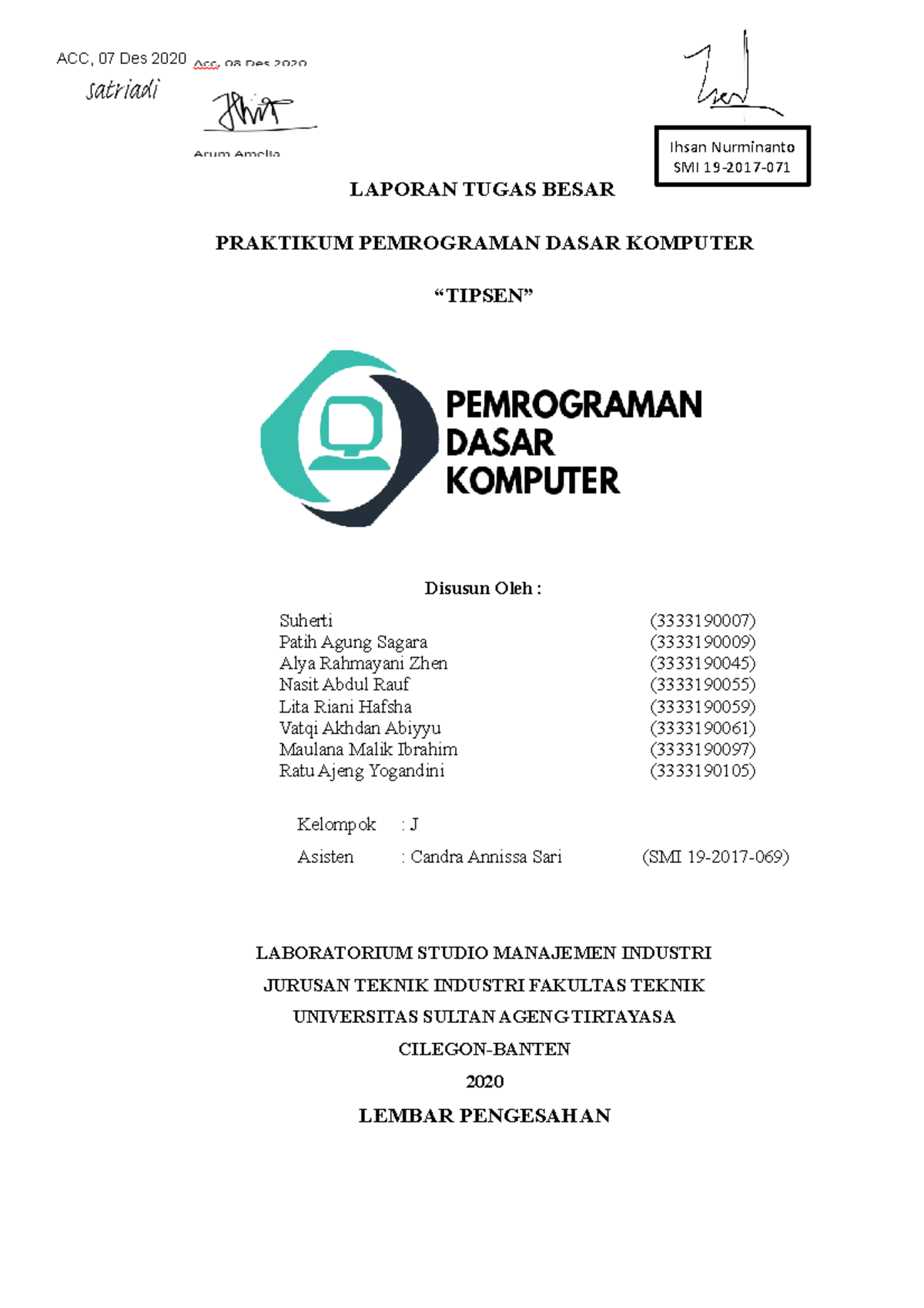 Revisi Laporan Tugas Besar Pemrograman - LAPORAN TUGAS BESAR PRAKTIKUM ...
