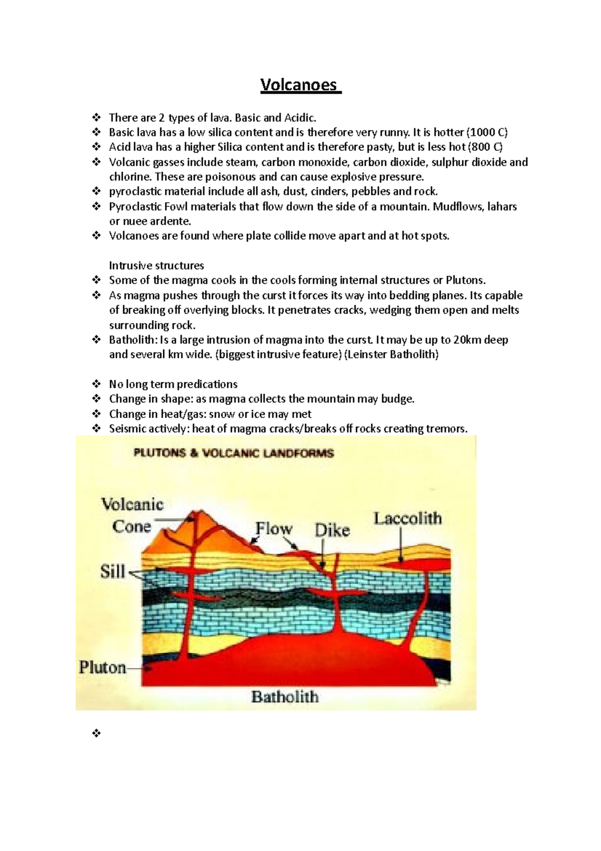 3 Volcanoes, lava flows, ash columns - Volcanoes There are 2 types of ...