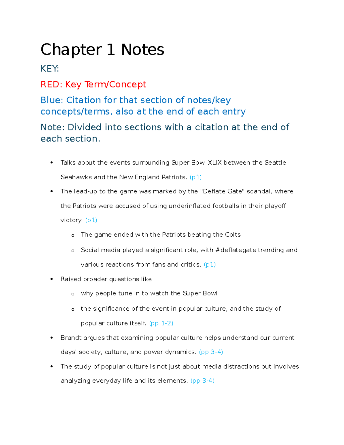Chapter 1 Notes - Chapter 1 Notes KEY: RED: Key Term/Concept Blue ...