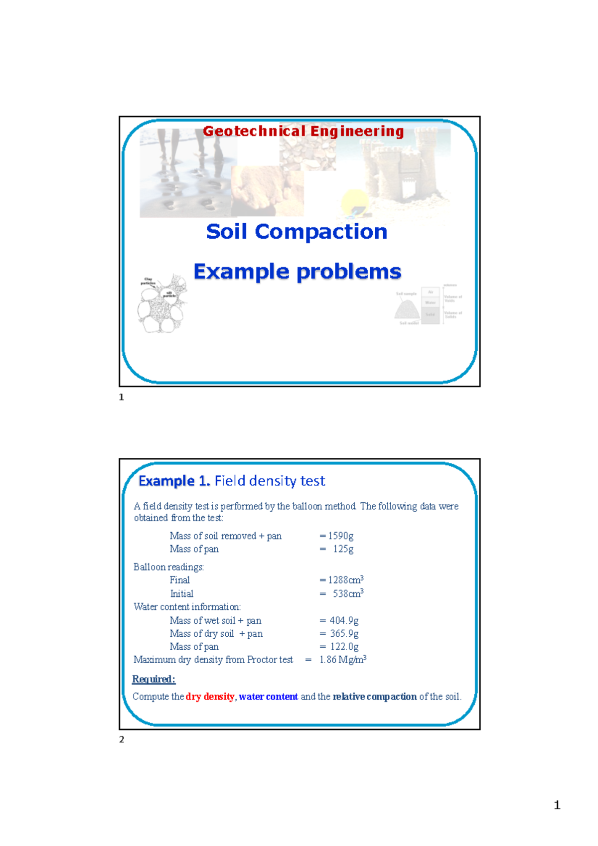 1-Soil compaction-Solutions - Geotechnical Engineering Soil Compaction ...