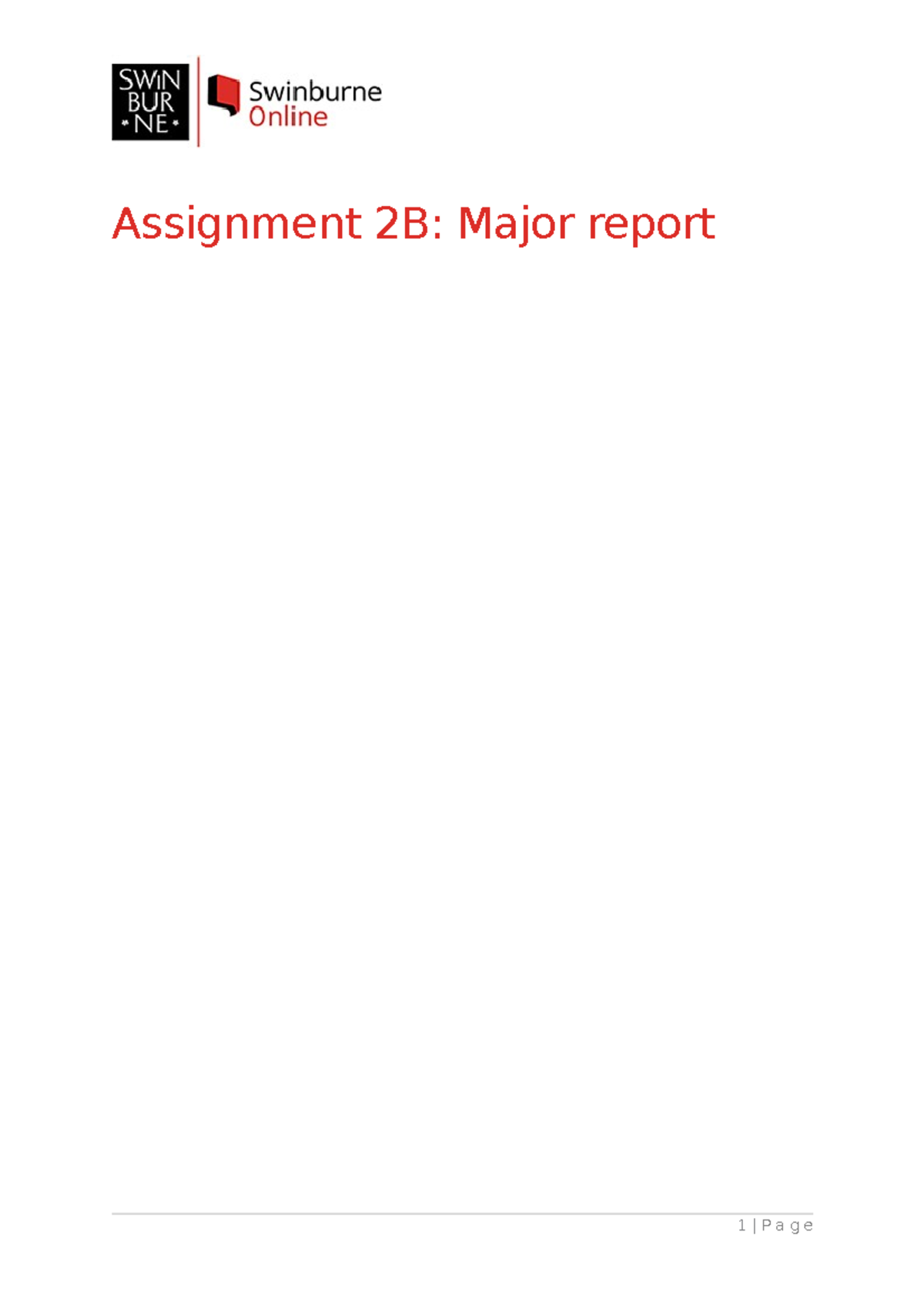 Assignment 2 Major report-3 - Assignment 2B: Major report Abstract This ...