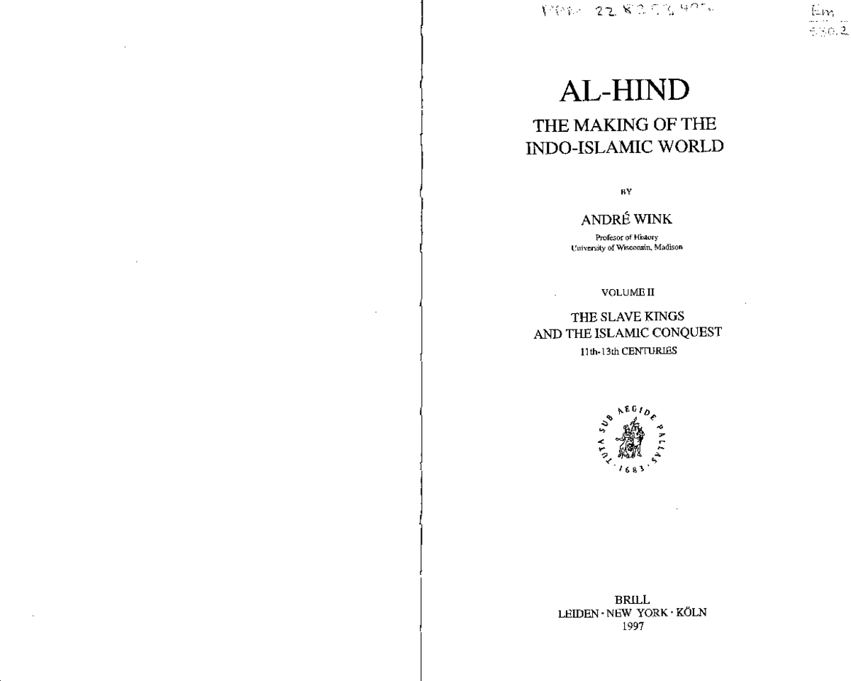 [Andre Wink] Al-Hind The Making of the Indo Islam - khaled Wahsh 2Fk ...