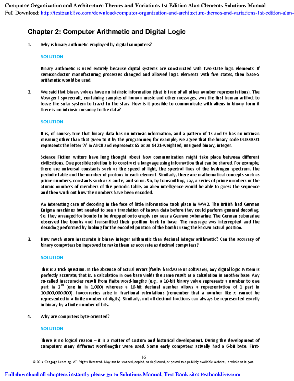Computer organization and architecture themes and variations 1st ...
