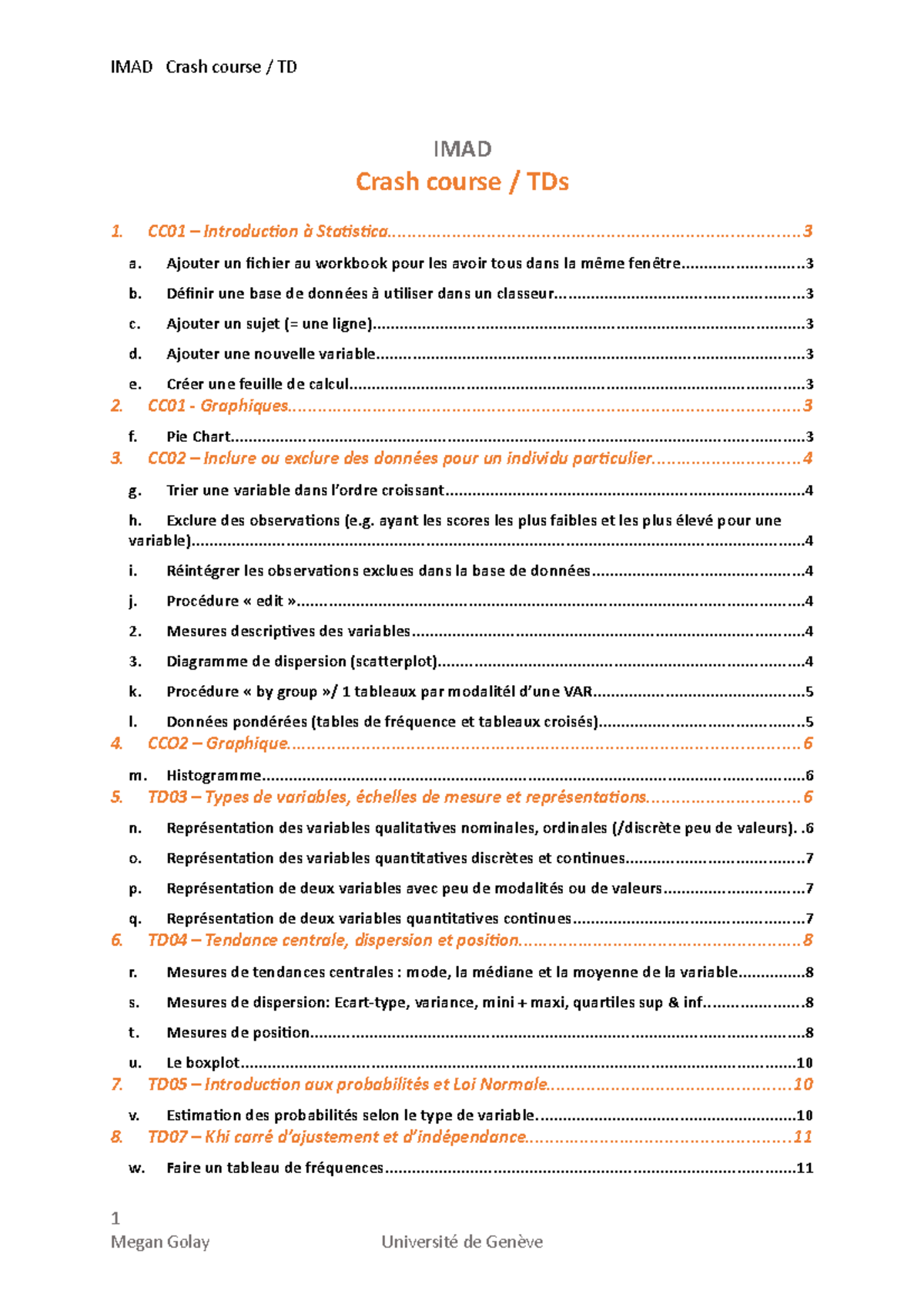 Manip TDs IMAD - IMAD Number of Cases : nb souhaité > OK CC01 ...