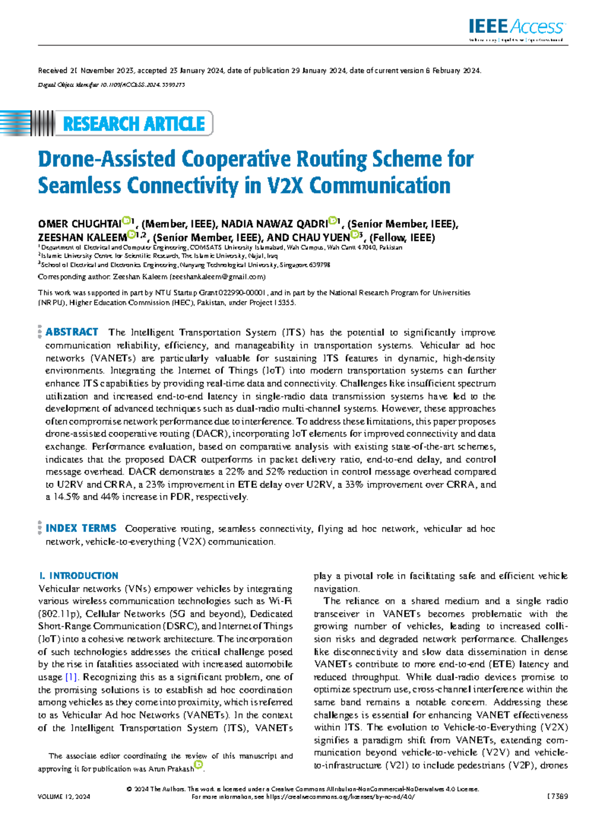 Drone Assisted Cooperative Routing Scheme For Seamless Connectivity In V2x Communication