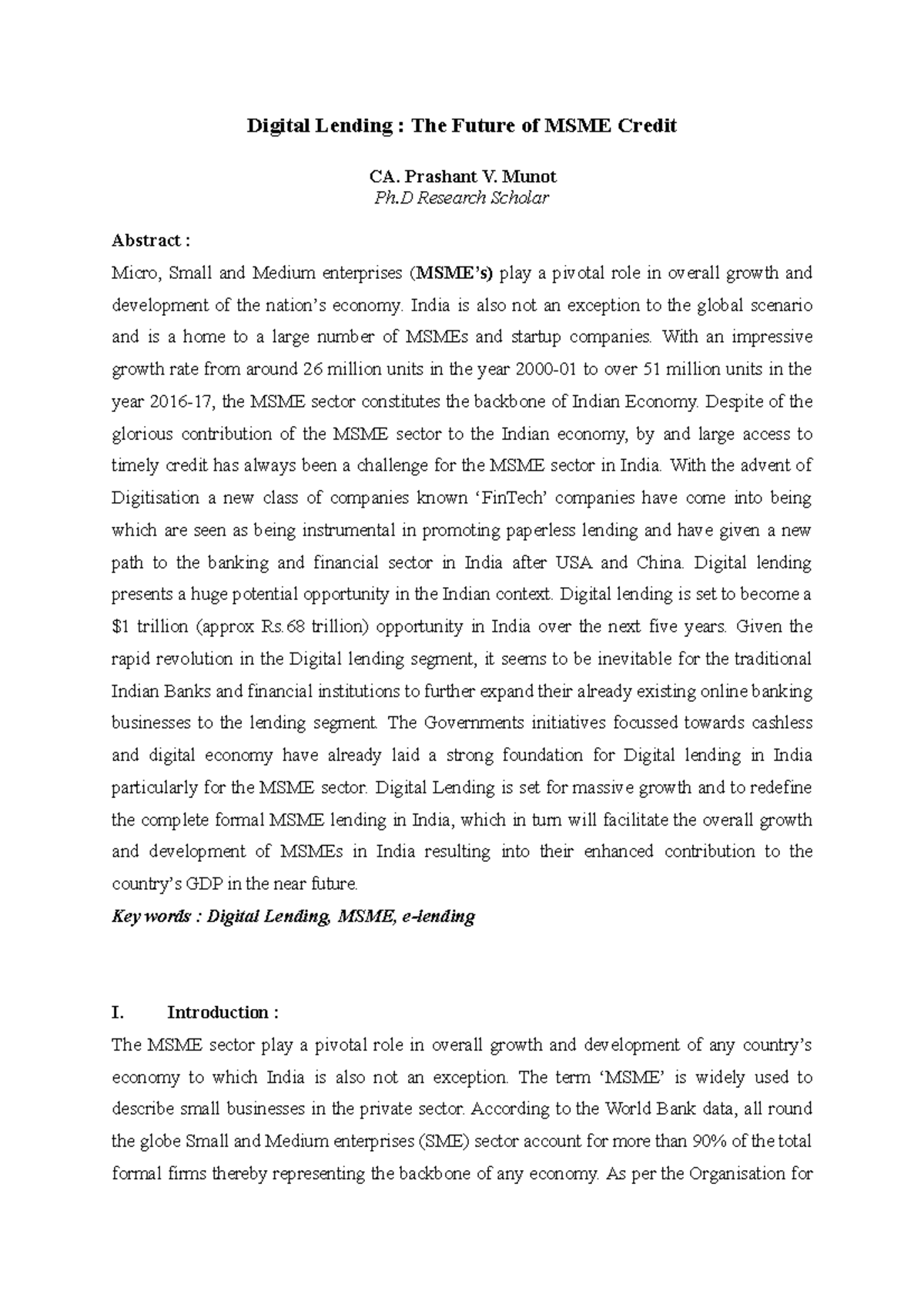 Digital Lending - Future of MSME Credit - Digital Lending : The Future ...