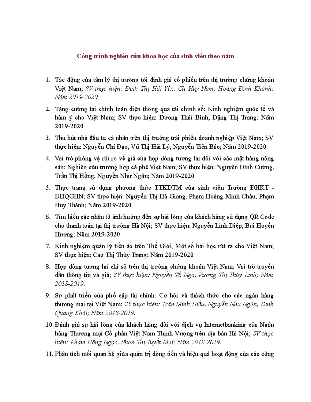 Công trình NCKH các năm - Nghiên cứu khoa học - Công trình nghiên cứu ...