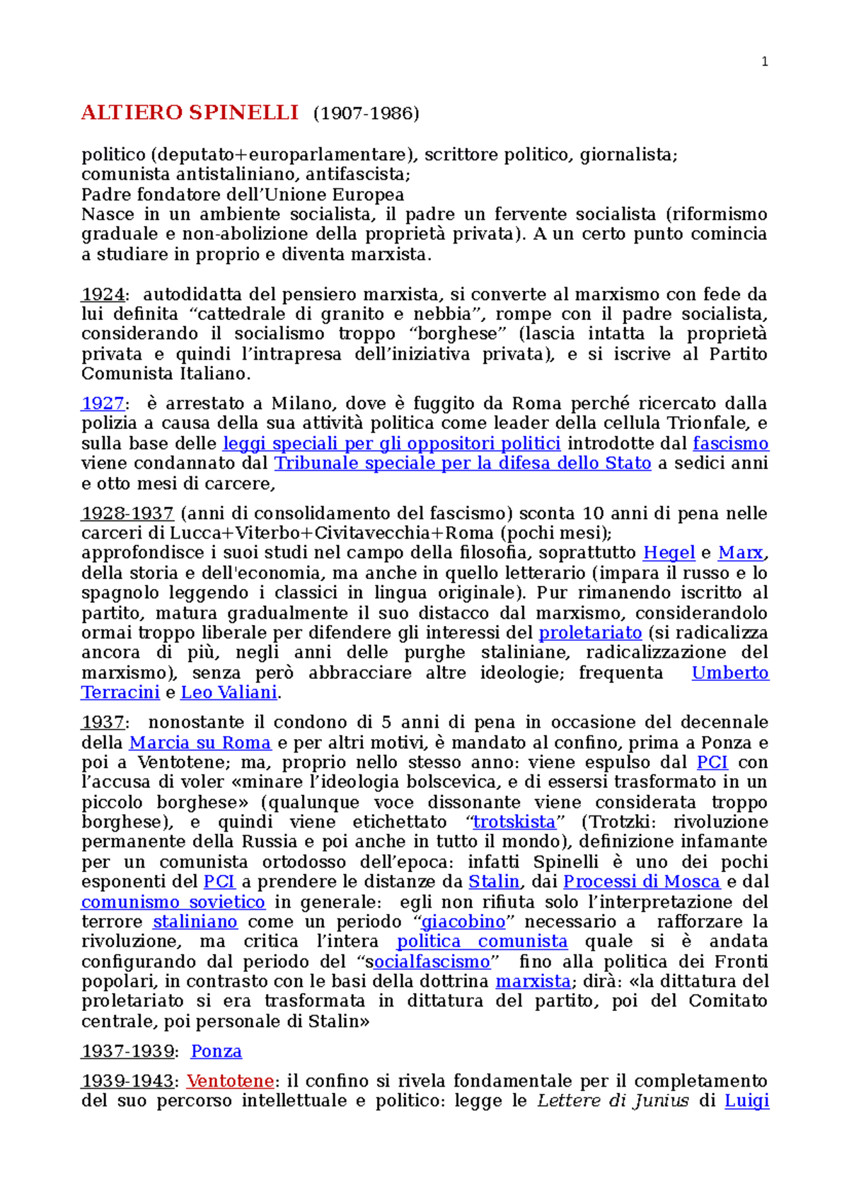 Altiero Spinelli - ALTIERO SPINELLI (1907-1986) politico (deputato ...