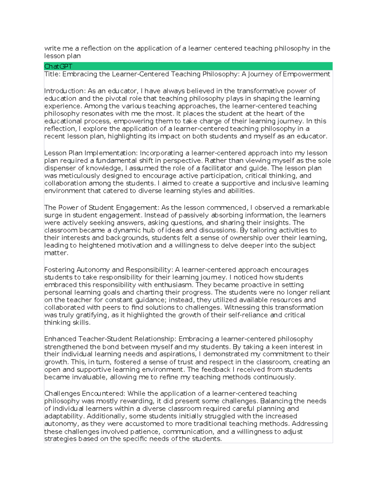 RPMS Portfolio Reflection - write me a reflection on the application of ...