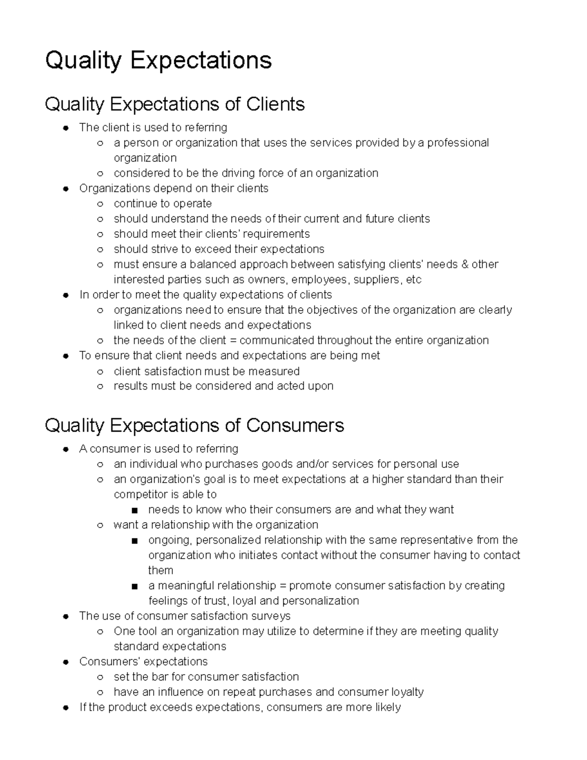 Introduction to Quality Management Systems Pt. 1 - Quality Expectations ...