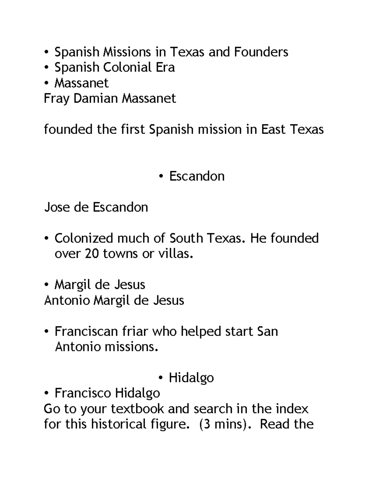 Spanish Missions in Texas and Founders - Spanish Missions in Texas and ...