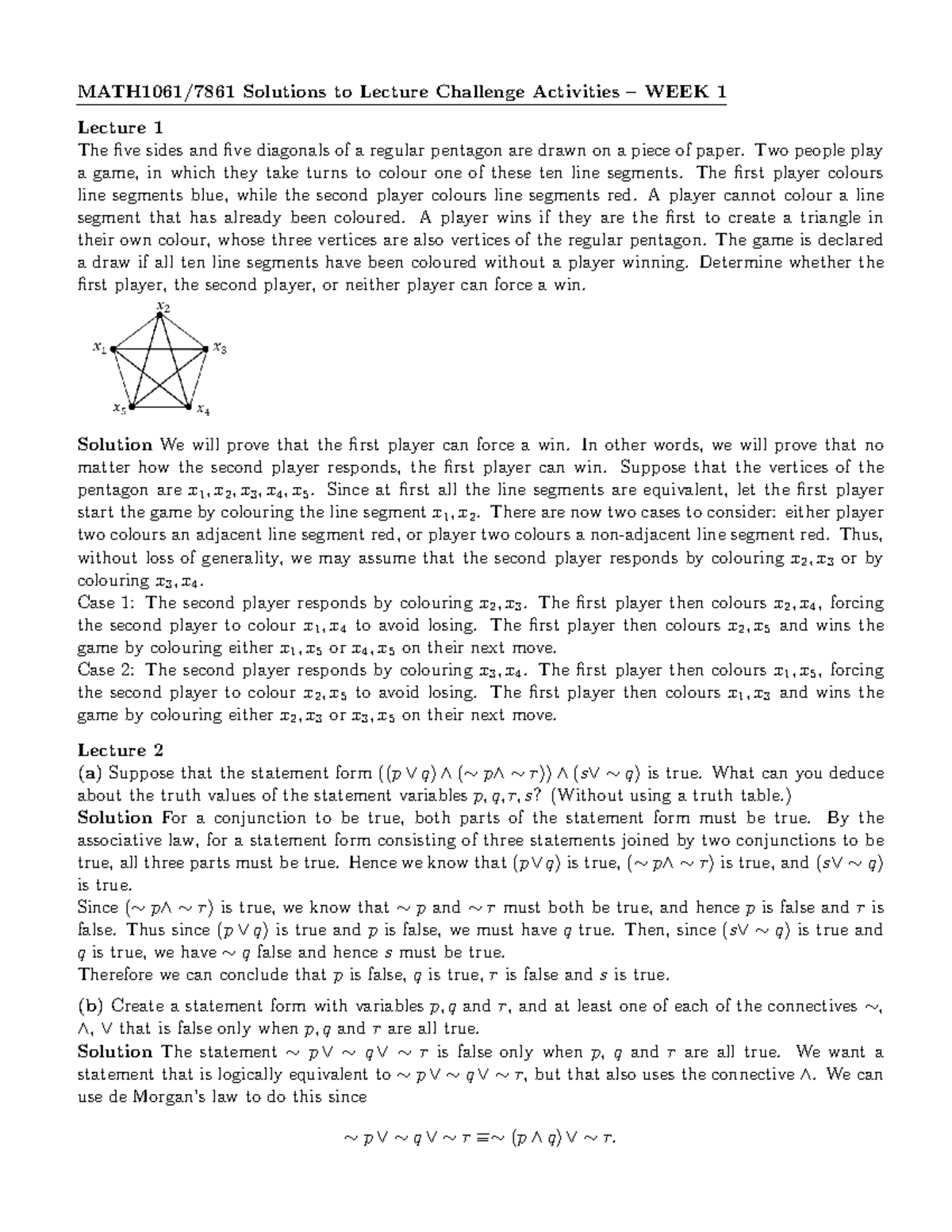 Solutions To Challenge Questions 1 MATH1061 7861 Solutions To Lecture solutions-to-challenge-questions-1-math1061-7861-solutions-to-lecture