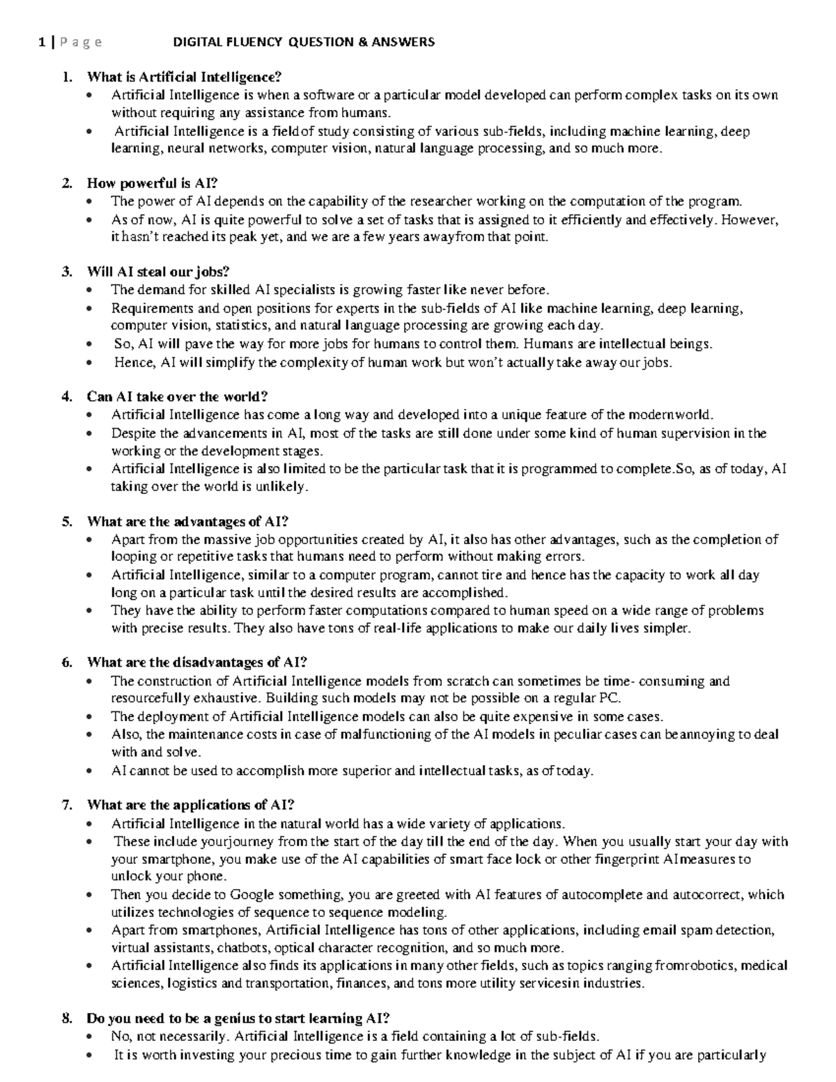 Digital Fluency Q & A - Important Question Answers - 1. What is ...