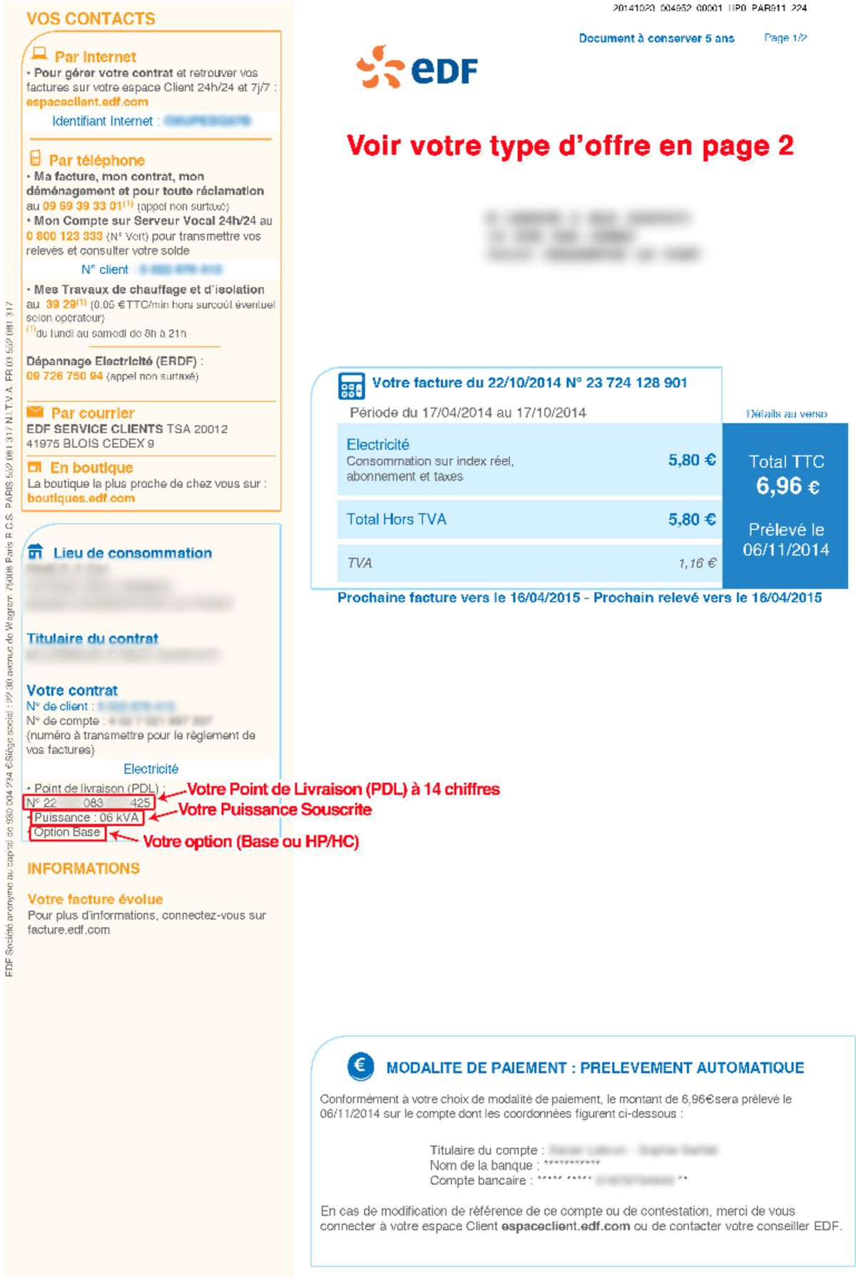 EDF elec part - VOS CONTACTS Document à conserver 5 ans Page Par Internet Pour gérer votre ...