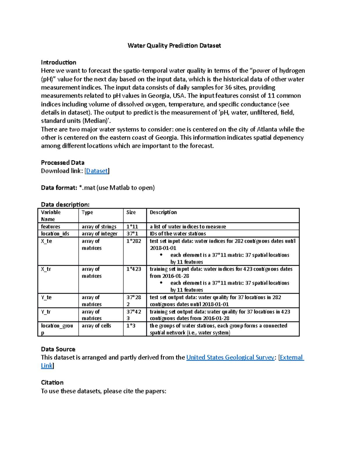 Readme - Gracias - Water Quality Prediction Dataset Introduction Here ...