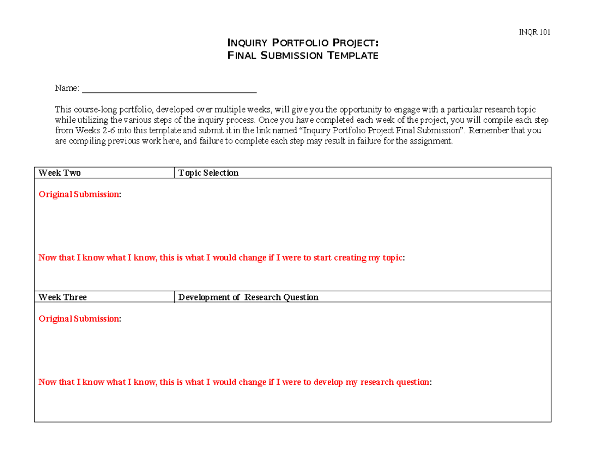 Inquiry Portfolio Project Final Submission Template - INQUIRY PORTFOLIO ...
