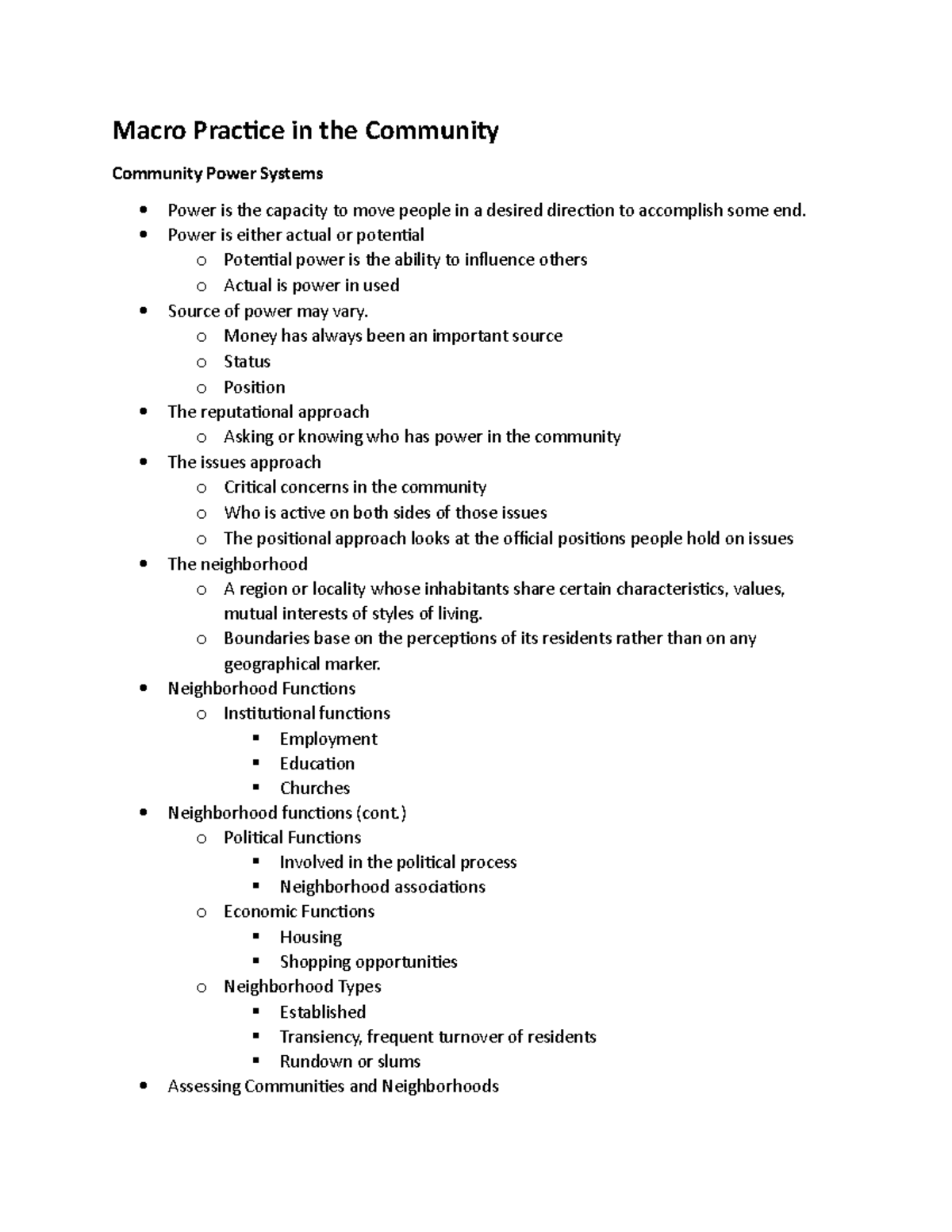 Macro Practice in the Community - Macro Practice in the Community ...
