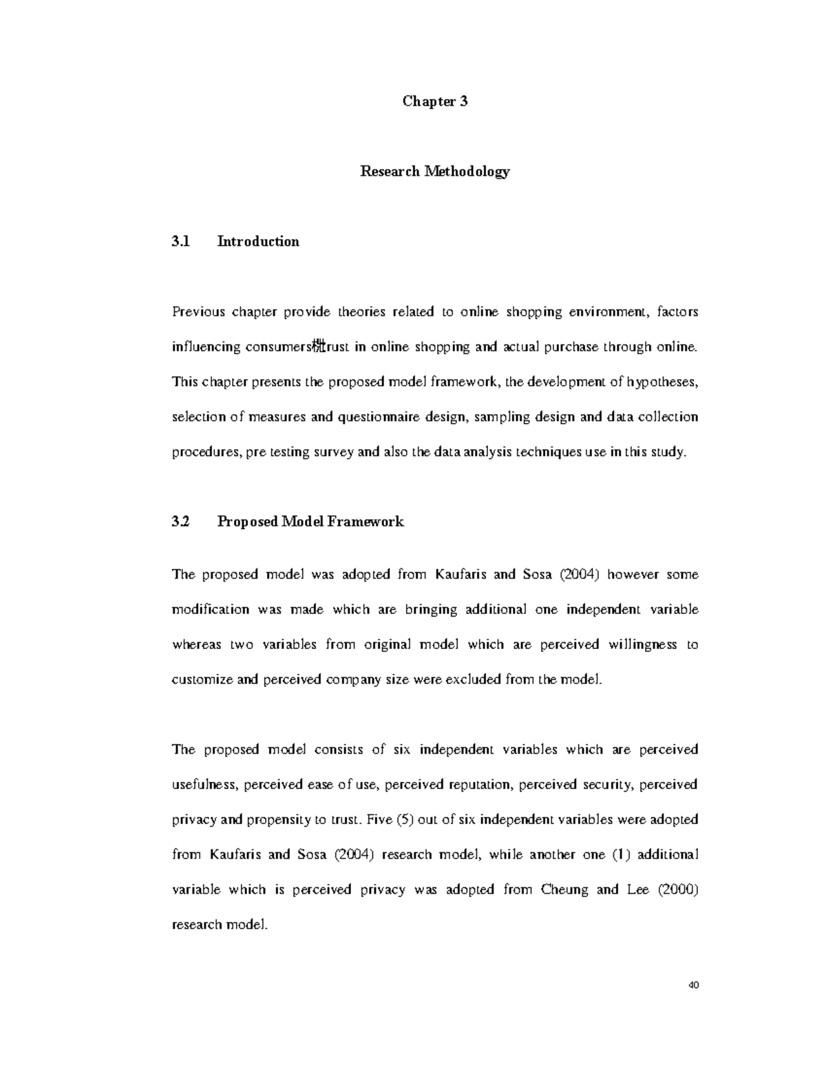 Chap3 - for research only - Chapter 3 Research Methodology 3 ...