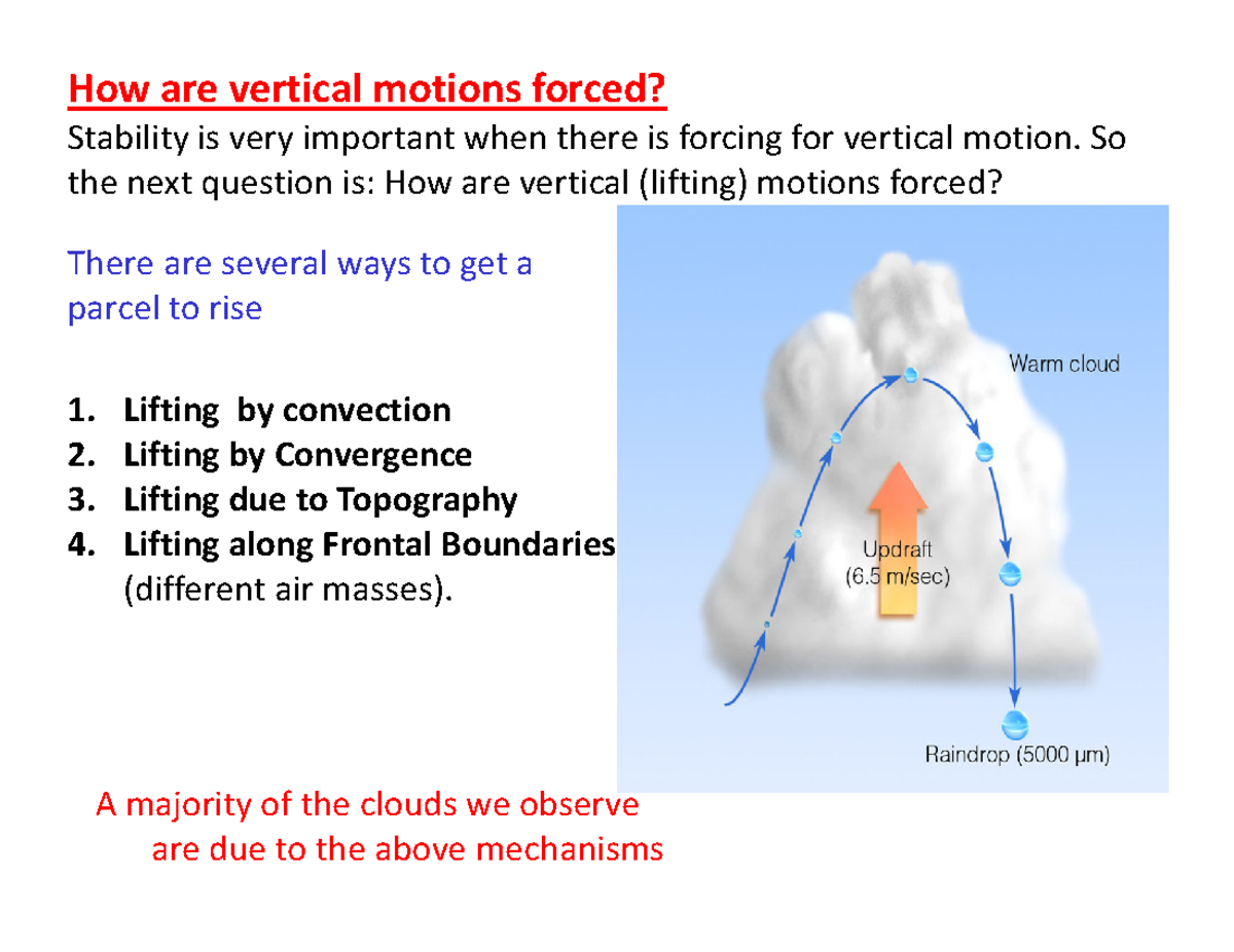Lecture 8 - MSc Atmospheric Physics-6201 - How are vertical motions ...