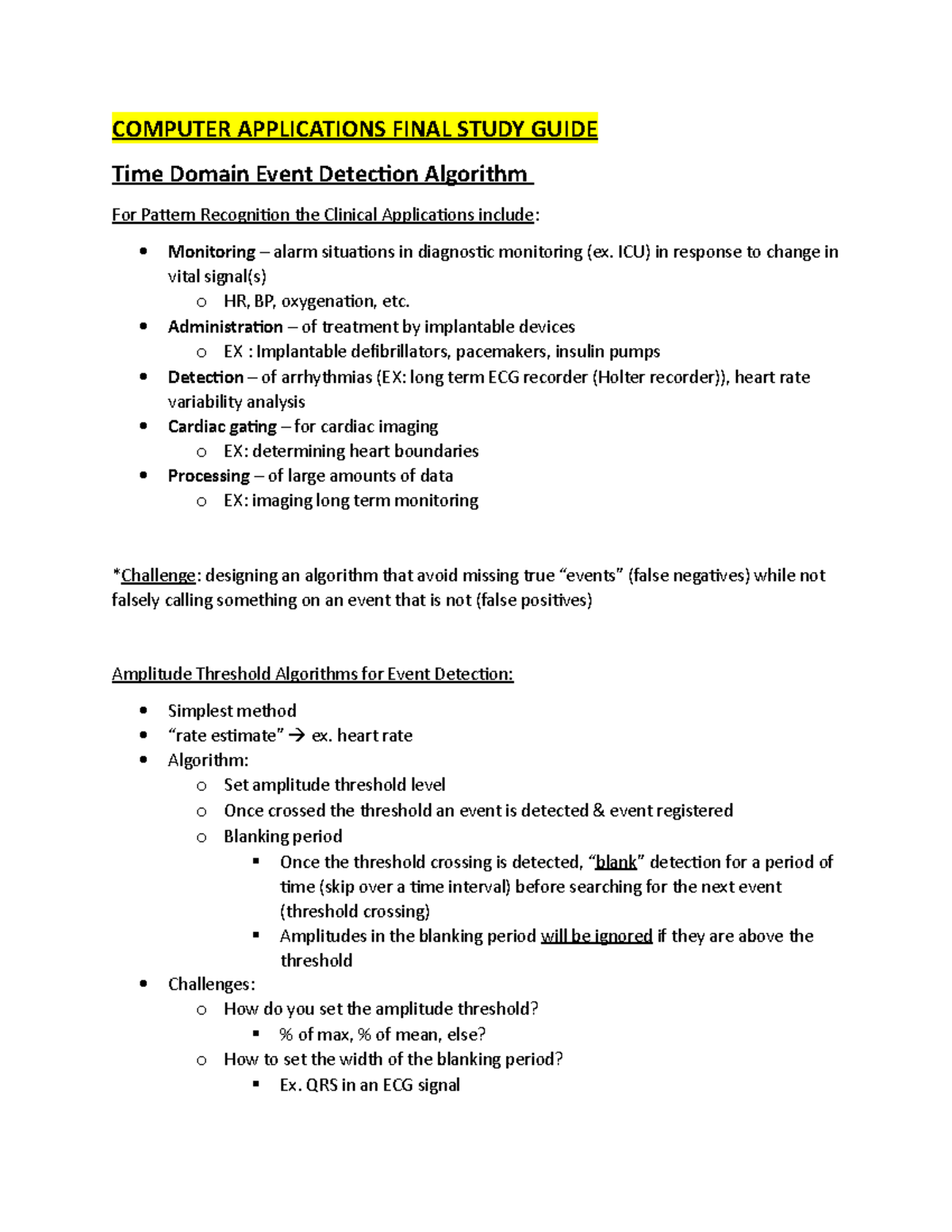 Computer Applications Final Study Guide - COMPUTER APPLICATIONS FINAL ...