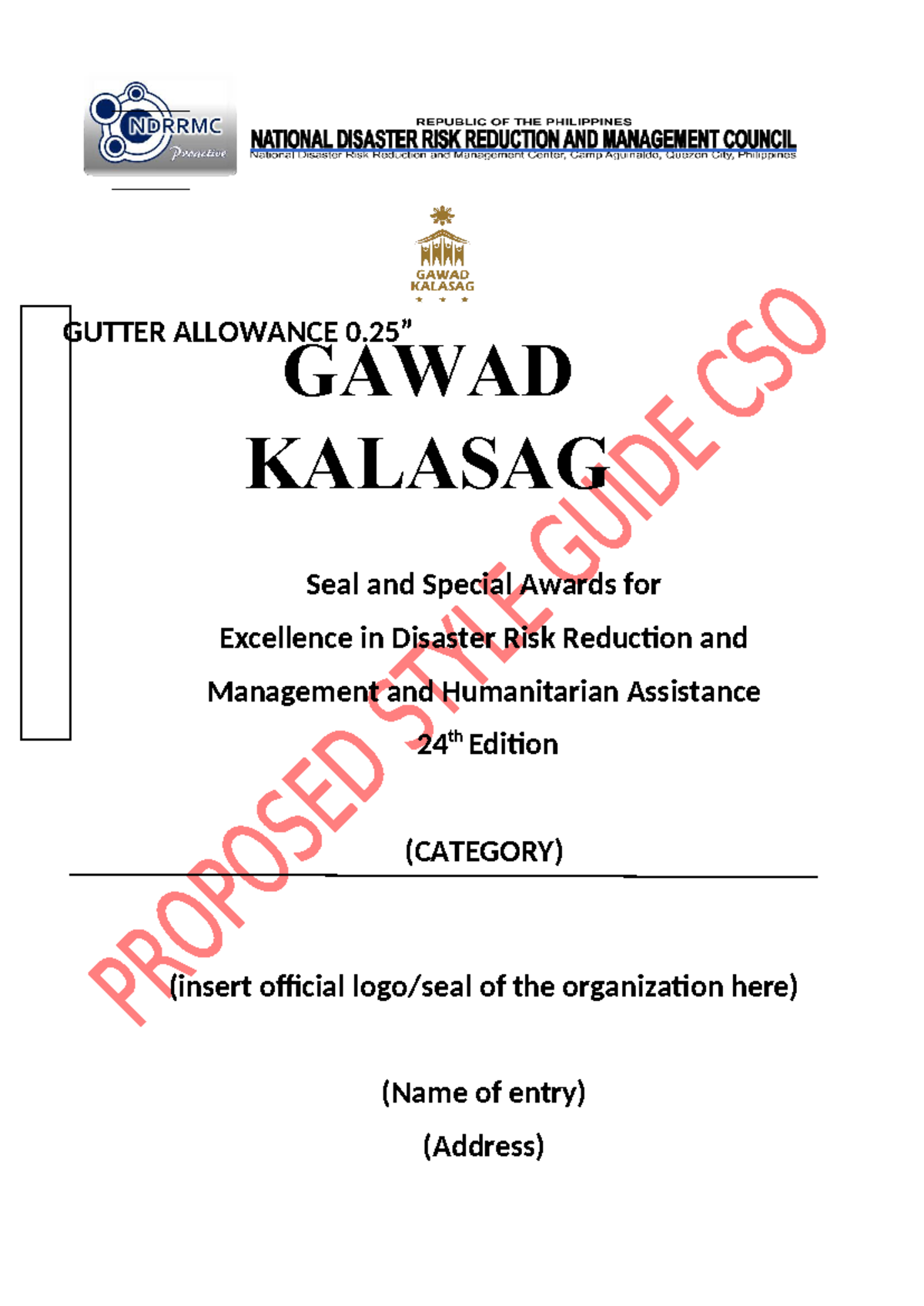 2024 Style Guide Template - GAWAD KALASAG Seal and Special Awards for ...
