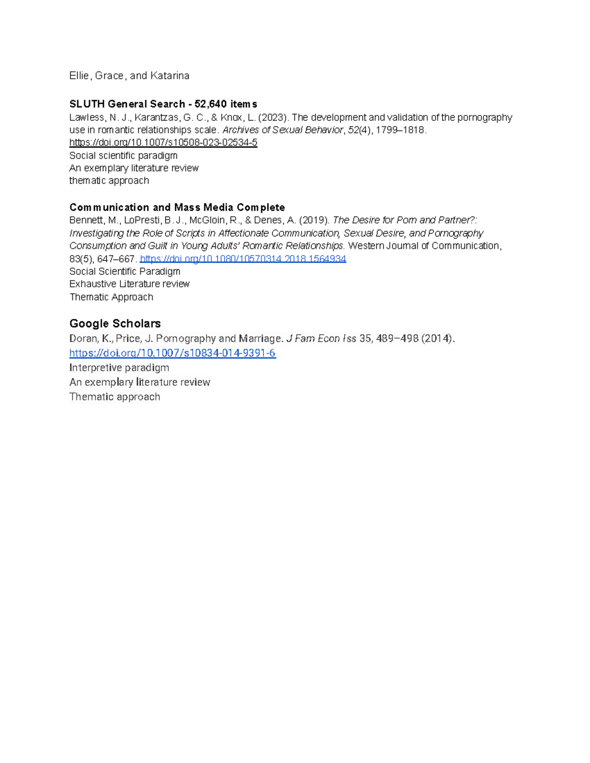 Finding Quality Research - Ellie, Grace, and Katarina SLUTH General ...