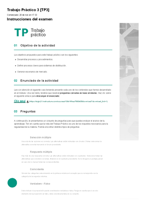 Examen Trabajo Práctico 2 [TP2] 90% - Trabajo Práctico 2 [TP2] Comenzado: 31 de oct en 20: - Studocu