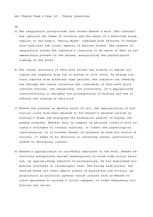 Visual Arts Essay - 12220 - Studocu