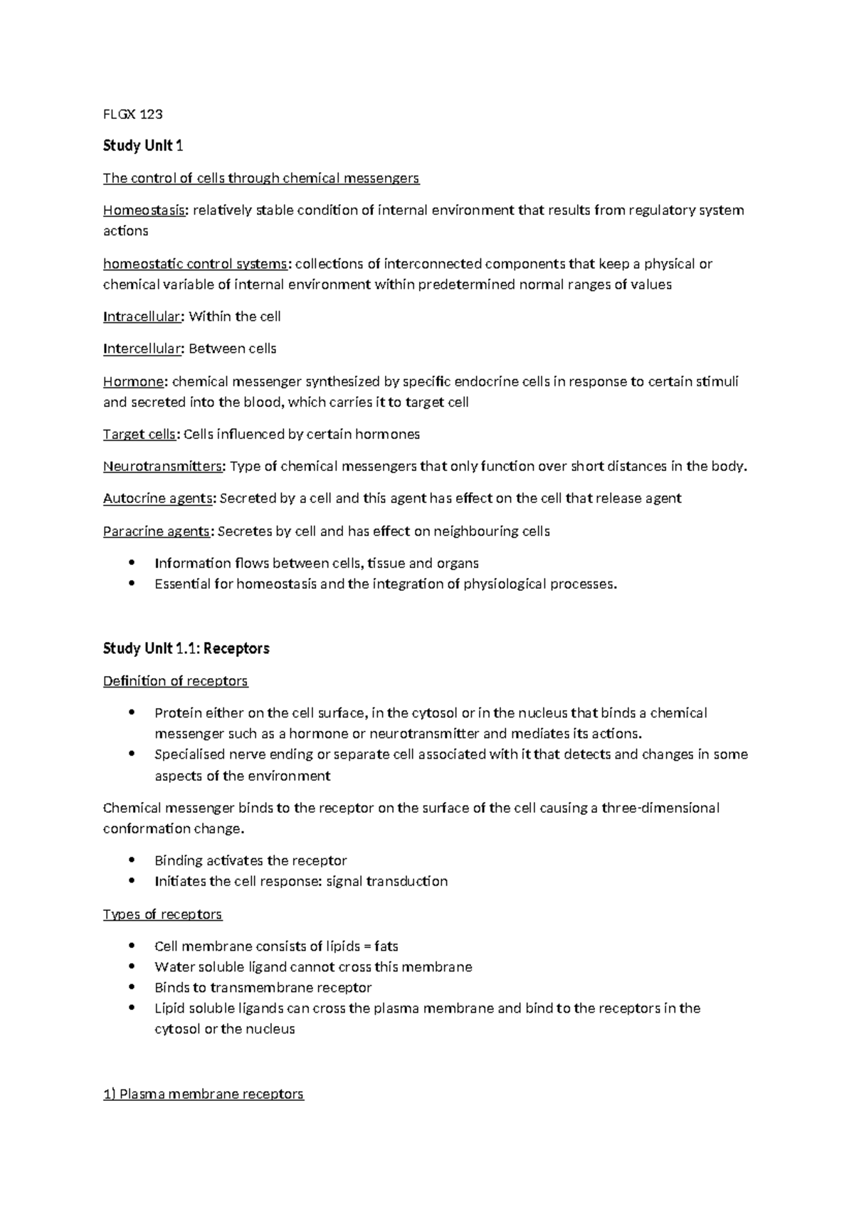 FLGX 123 SU 1 - Section A Study unit 1 notes for Semester test and Exam ...