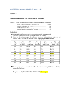 ACCT110 - Homework - ACCT110 – Accounting Principles I Week 3 Homework ...