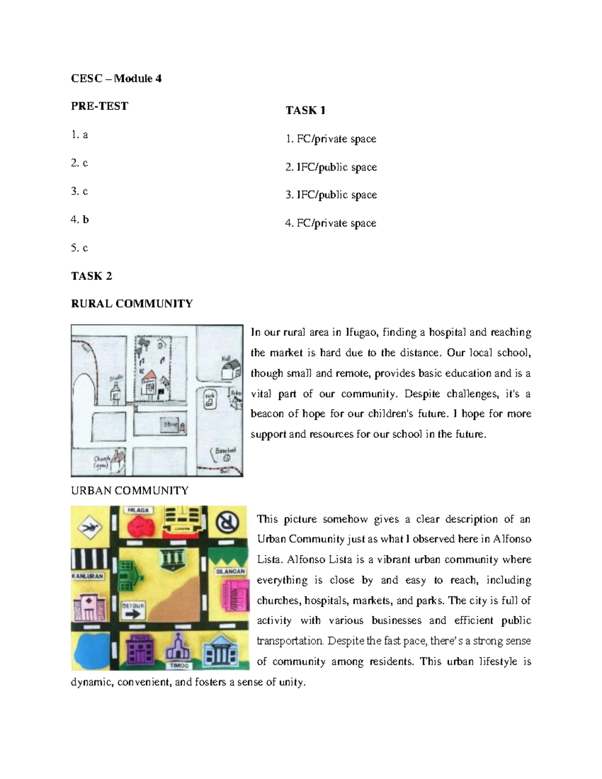 CESC-Module 4 - Module answer - TASK 1 FC/private space IFC/public ...