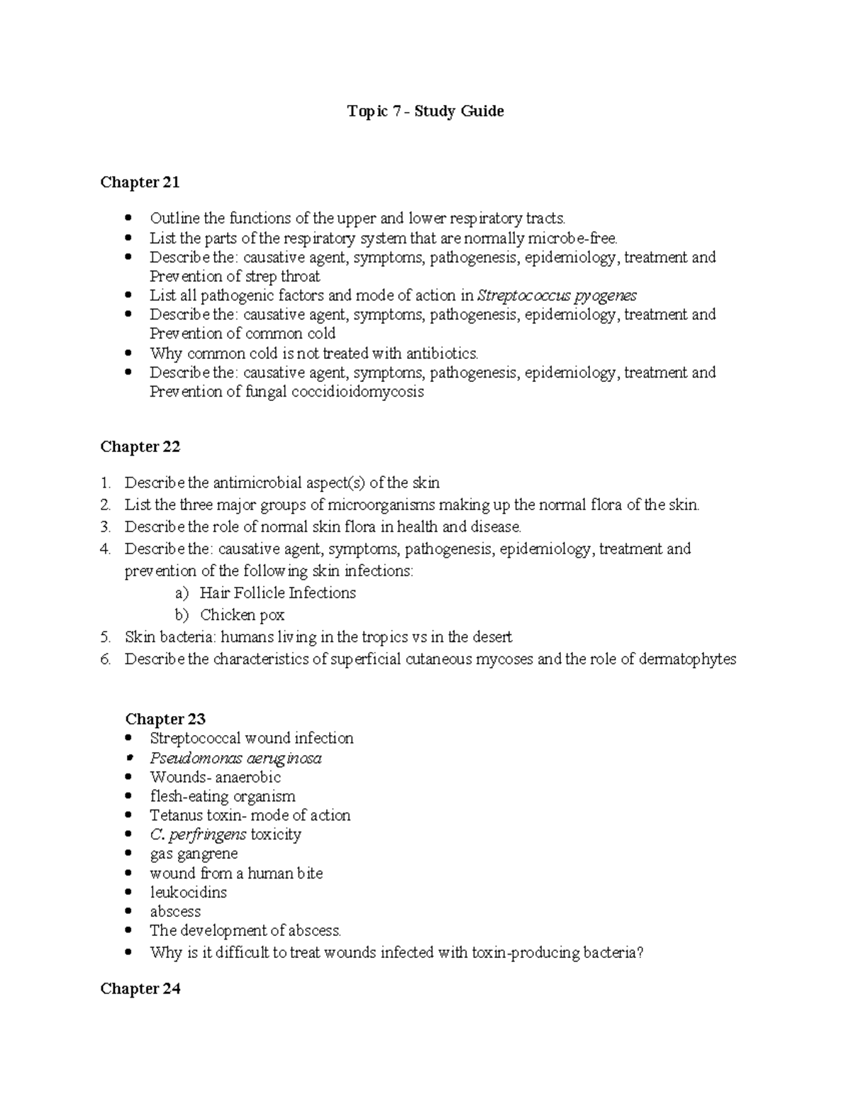 BIO 205 Topic 7- Study Guide - Topic 7 - Study Guide Chapter 21 Outline ...