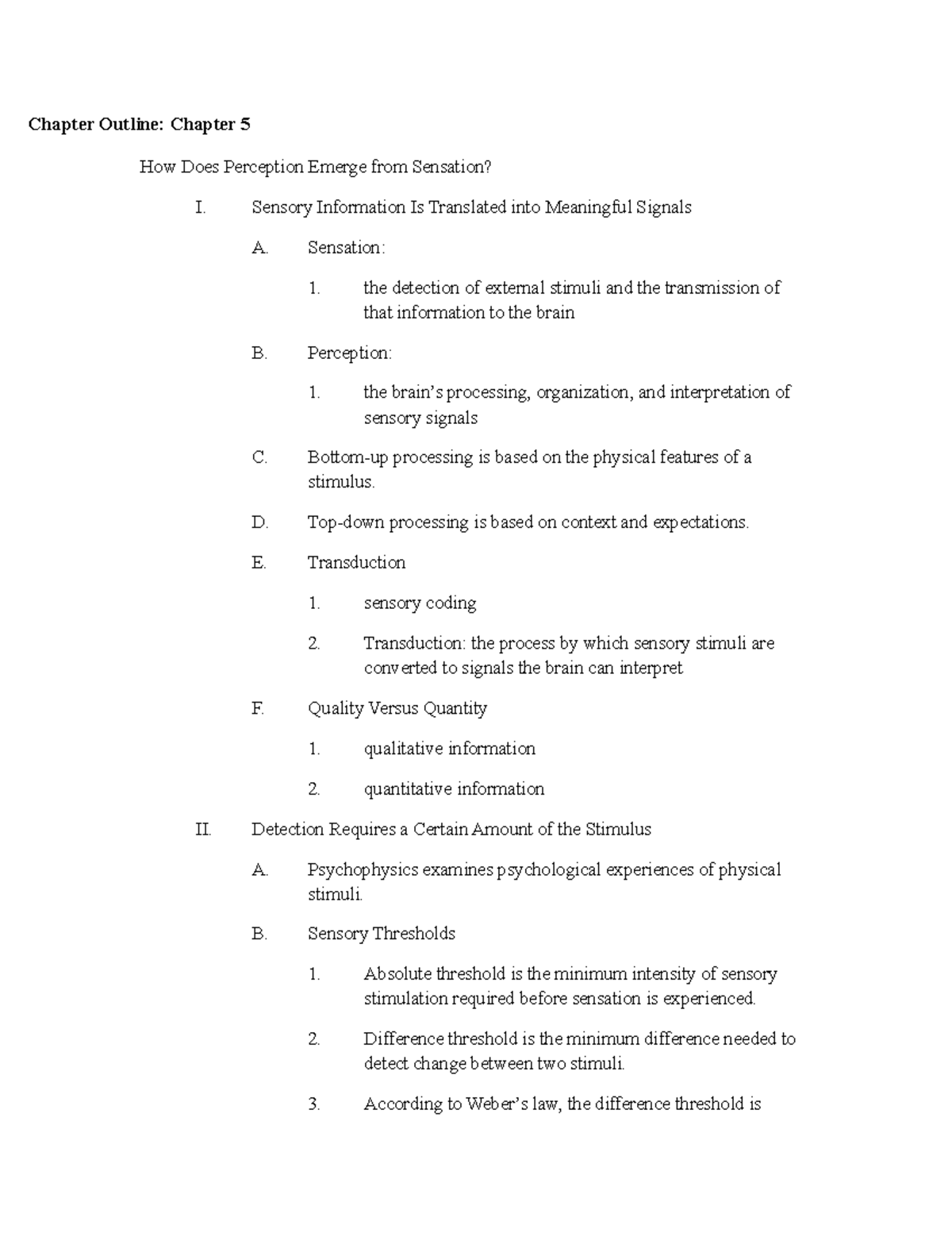 Exam 2 Outline - Prof. Briana Haut - Chapter Outline: Chapter 5 How ...