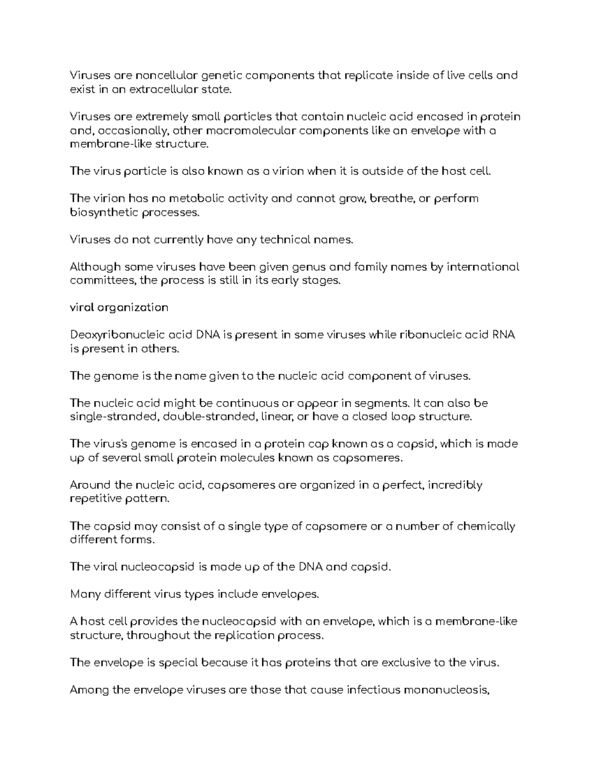 Structure and Replication of Viruses - Viruses are noncellular genetic ...